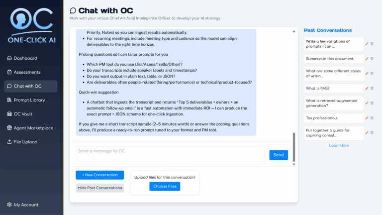 One-Click AI » Artificial Intelligence Advisor and Voice-Powered AI ...