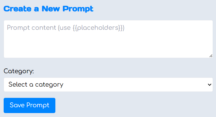 Manage Your Custom Prompts » One-Click AI